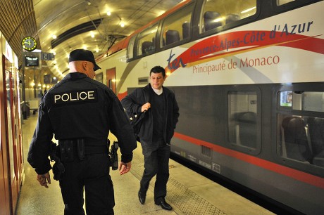 Monaco Police Officers Patrol Monaco Train Editorial Stock Photo ...