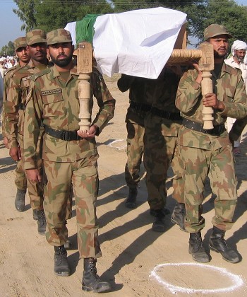 Pakistani Army Soldiers Carry Coffin Containing Editorial Stock Photo ...