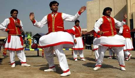 Pakistani Men Perform Traditional Dance During Editorial Stock Photo ...