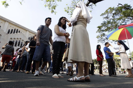 Filipinos Receive Cross Ash On Their Editorial Stock Photo - Stock ...