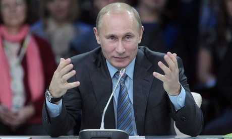 Russian Prime Minister Vladimir Putin Attends Editorial Stock Photo ...