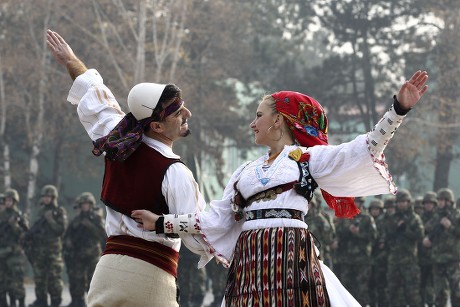 Members Kosovar Folklore Group Perform During Editorial Stock Photo ...