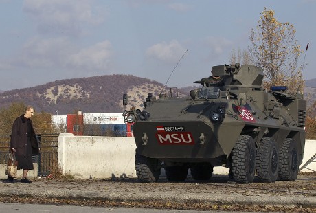Woman Passes By Armoured Vehicle Austrian Editorial Stock Photo - Stock ...