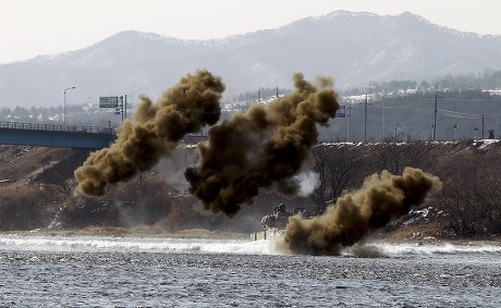 South Korean K1a1 Tanks Cross River Editorial Stock Photo - Stock Image ...