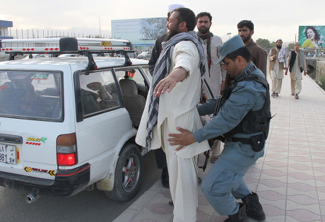 Afghan Police Check People Vehicles Roadside Editorial Stock Photo ...