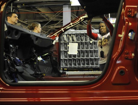 Assembly Line Employees Works On New Editorial Stock Photo - Stock ...