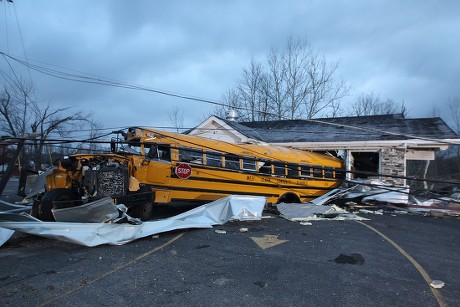 School Bus Tossed Into Restaurant Across Editorial Stock Photo - Stock ...