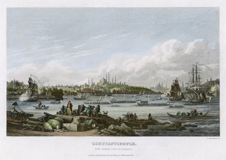 General View Harbour Constantinople Showing Golden Editorial Stock ...