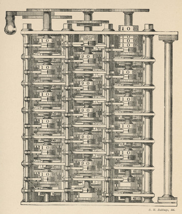 Charles Babbages Difference Engine Instrument Which Editorial Stock ...