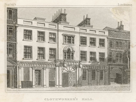 Clothworkers Hall Mincing Lane Circa 1840 Editorial Stock Photo - Stock ...