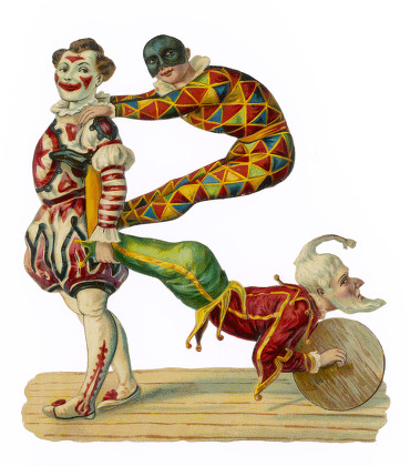 Three Clowns Traditional Clown Outfits Late Editorial Stock Photo ...