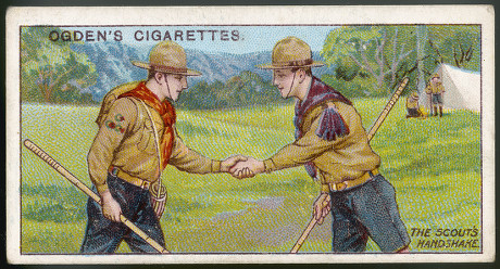 Two Scouts Doing Special Lefthanded Handshake Editorial Stock Photo ...