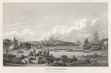 General View Harbour Constantinople Showing Golden Editorial Stock ...