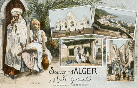 Algiers Algeria North Africa Souvenir Postcard Editorial Stock Photo ...
