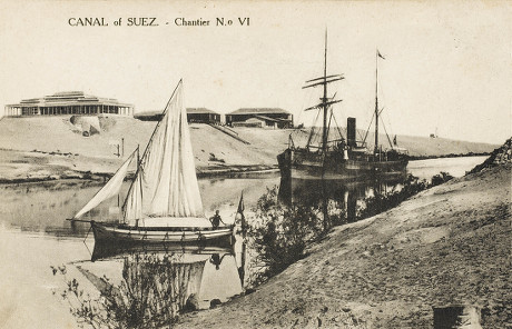 Fine View Suez Canal Showing Old Editorial Stock Photo - Stock Image ...