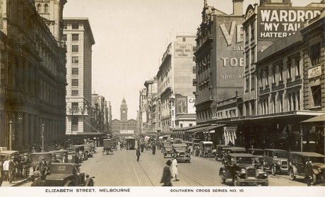 Elizabeth Street Melbourne Australia C 1900s Editorial Stock Photo ...