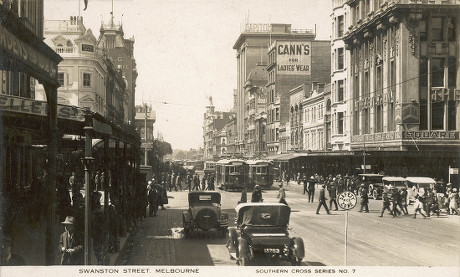 Swanston Street Melbourne Australia C 1900s Editorial Stock Photo ...