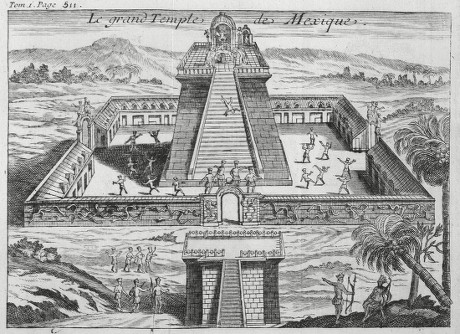 Tenochtitlan Temple Drawing