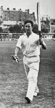Cricketer Denis Compton Acknowledges Crowd Central Editorial Stock ...