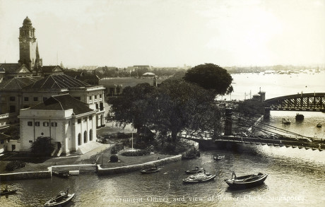 Government Offices Clocktower Singapore Circa 1930s Editorial Stock ...