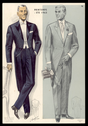 French Mens Formal Wear Springsummer 1963 Editorial Stock Photo - Stock ...