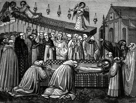 Saint Benedict Norcia On His Deathbed Editorial Stock Photo - Stock ...