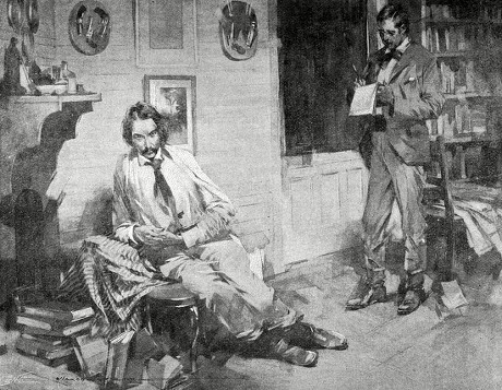 Robert Louis Stevenson Scottish Writer Dictating Editorial Stock Photo ...
