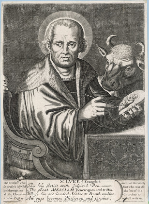 Saint Luke Evangelist Shown His Portrait Editorial Stock Photo - Stock ...