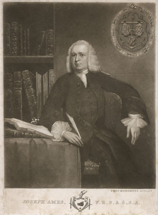 Joseph Ames Bibliographer Antiquary 1689 1759 Editorial Stock Photo ...