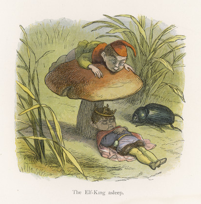 Elf King Asleep Beneath Toadstool 1875 Editorial Stock Photo - Stock ...