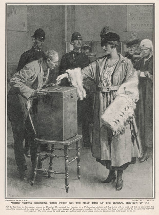 1 imágenes de Women recording vote first time voting 1918 general ...