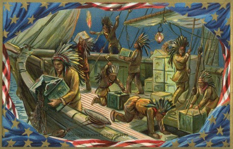 Postcard Commemorating Boston Tea Party December Editorial Stock Photo ...