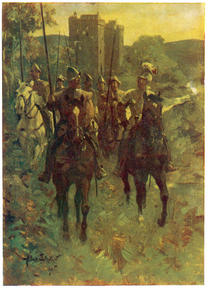 Scottish Reivers Setting Out Raid Cattle Editorial Stock Photo - Stock ...