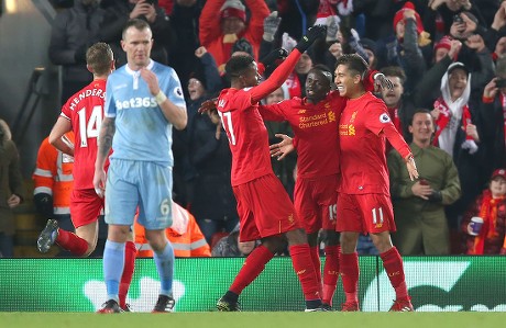 Liverpool Team Cele After Stoke Own Editorial Stock Photo - Stock Image ...