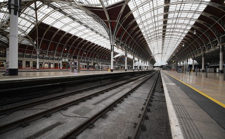 Empty Platforms Closed Paddington Station London Editorial Stock Photo ...