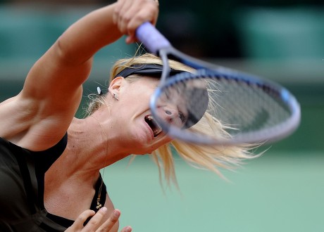 Maria Sharapova Russia Serves Ayumi Morito Editorial Stock Photo ...