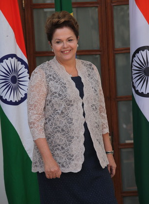 Brazils President Dilma Rousseff Seen Prior Editorial Stock Photo ...