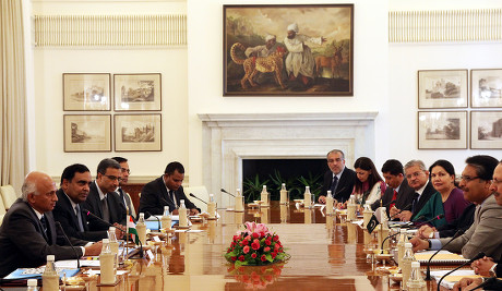 Indian Delegation Being Led By Foreign Editorial Stock Photo - Stock ...