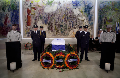 Israeli Knesset Guards Stand Near Coffin Editorial Stock Photo - Stock ...