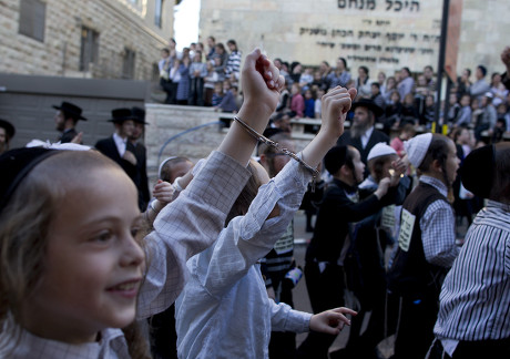 Ultraorthodox Jewish School Boys Hold Their Editorial Stock Photo ...