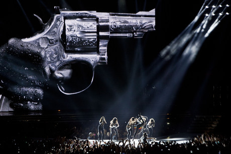 Dancers Perform Guns On Stage Under Editorial Stock Photo - Stock Image ...