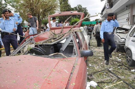 Police Investigators Work Site Explosion Front Editorial Stock Photo ...