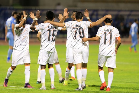 Alshabab Players Celebrate After Scoring Goal Editorial Stock Photo ...