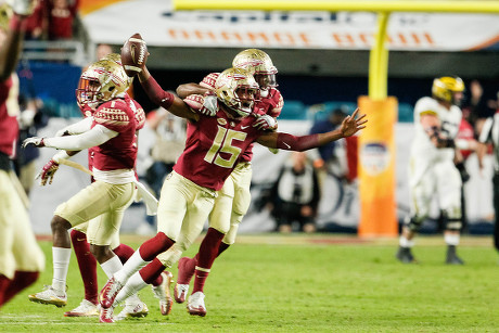 Wide Receiver Travis Rudolph 15 Celebrates Editorial Stock Photo ...