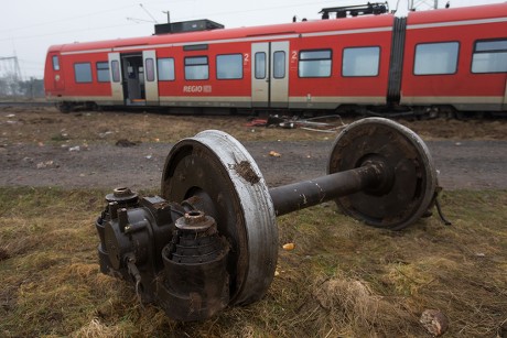 Axle Heavily Damaged Regional Train Ripped Editorial Stock Photo ...