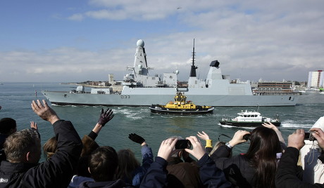 Crowds Wave British Royal Navy Hms Editorial Stock Photo - Stock Image ...