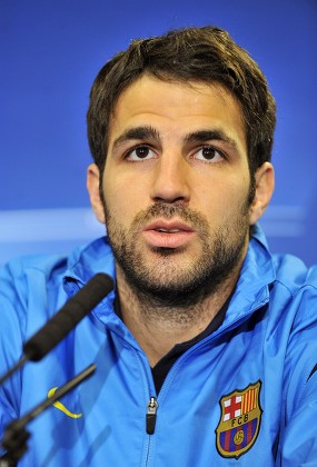 Fc Barcelonas Cesc Fabregas Speaks During Editorial Stock Photo - Stock ...
