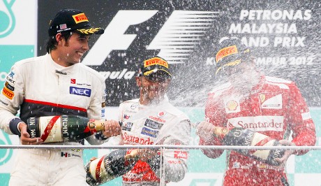 Lr Mexican Formula One Driver Sergio Editorial Stock Photo - Stock ...