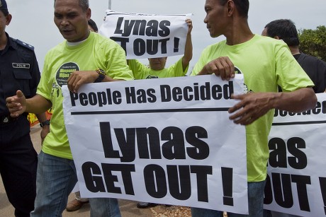 Activists Hold Placards Protest Against Lynas Editorial Stock Photo ...