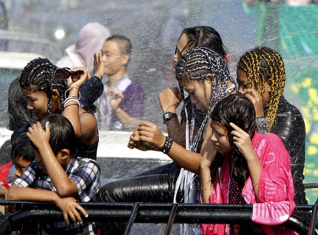 Myanmar People Participate Songkran Festival Celebrations Editorial ...